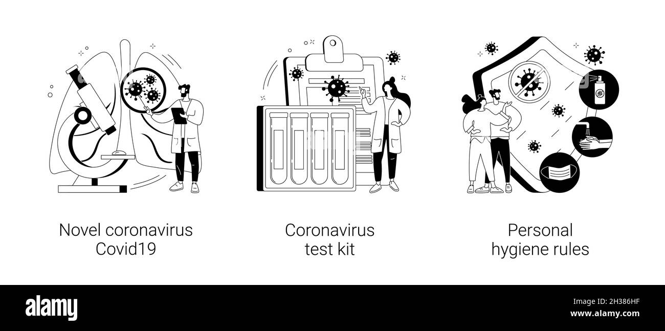 Coronavirus disease outbreak abstract concept vector illustrations ...