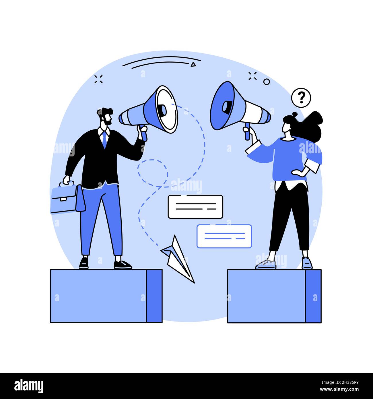 Communication gap abstract concept vector illustration Stock Vector ...