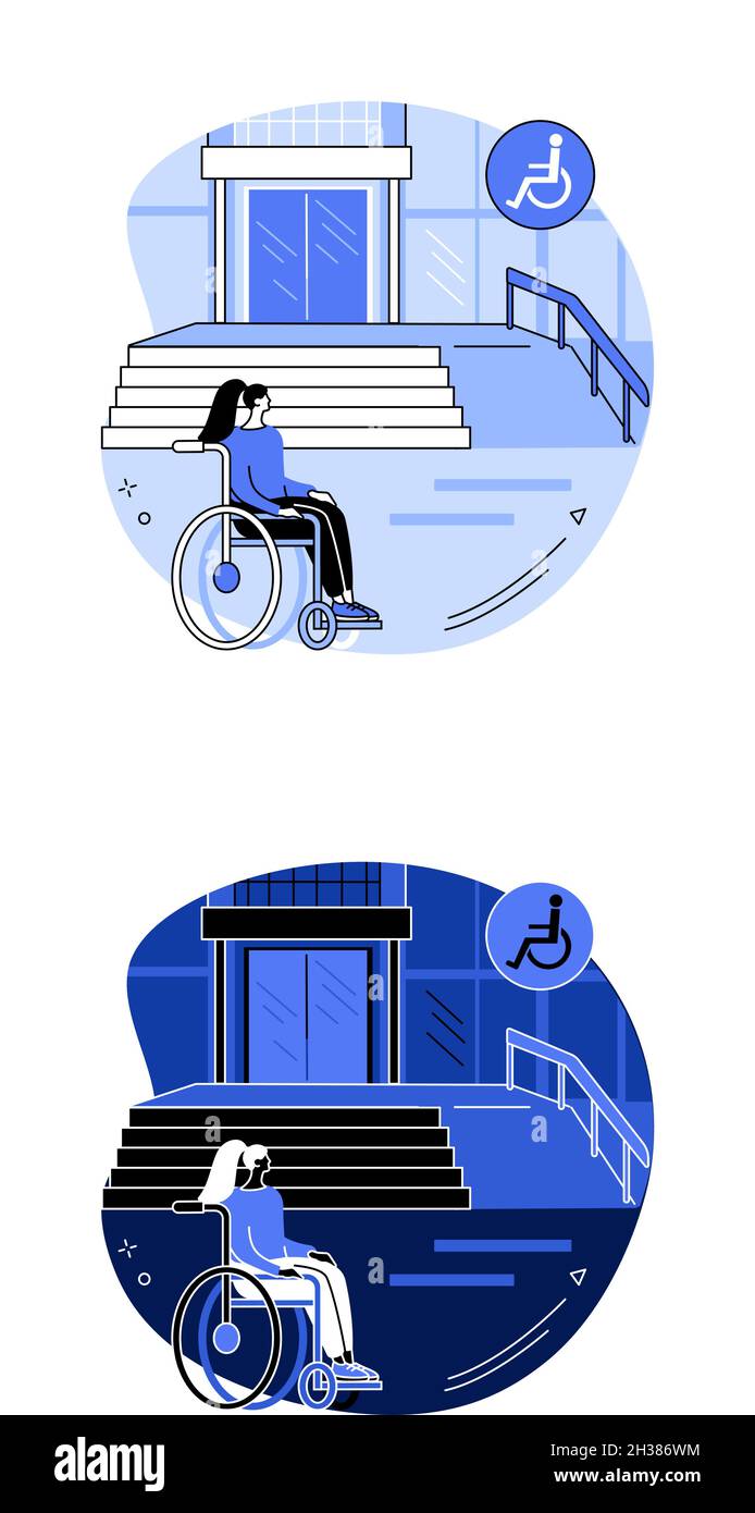Accessible environment design abstract concept vector illustration ...