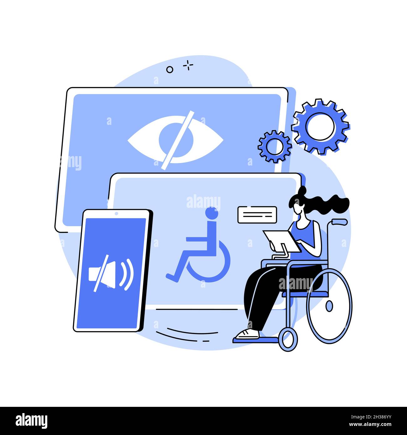 Electronic accessibility abstract concept vector illustration Stock ...