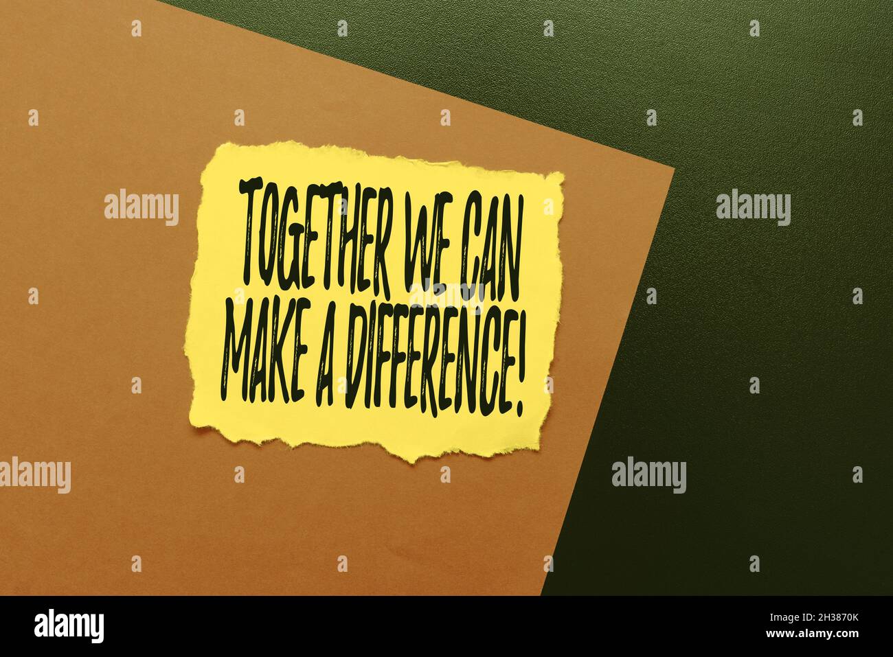 Handwriting text Together We Can Make A Difference. Business concept be ...