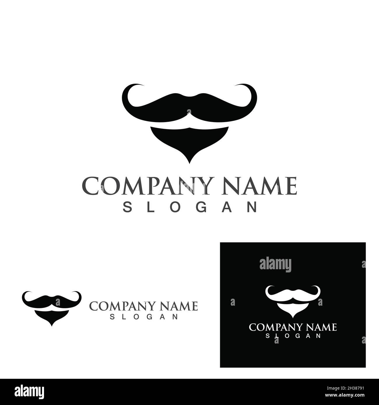 Mustache and beard logo and symbol vector Stock Vector Image & Art - Alamy