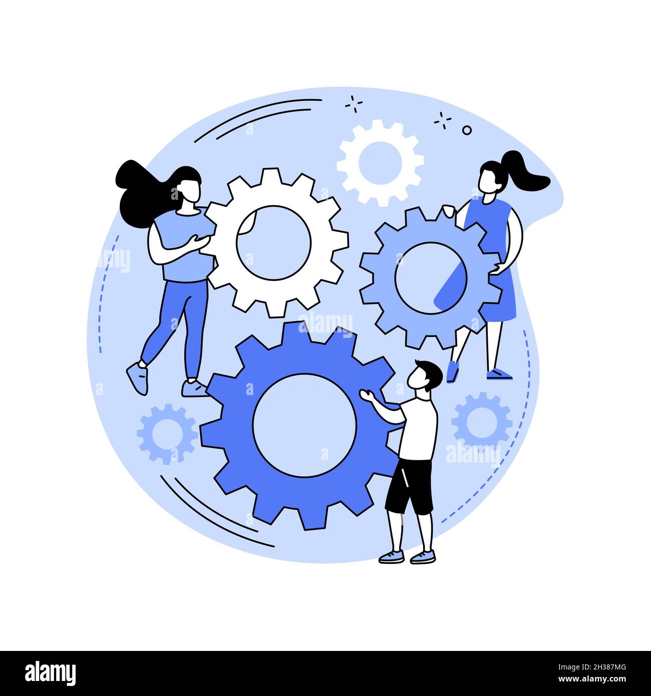 Leadership skills concept cartoon Cut Out Stock Images & Pictures - Alamy