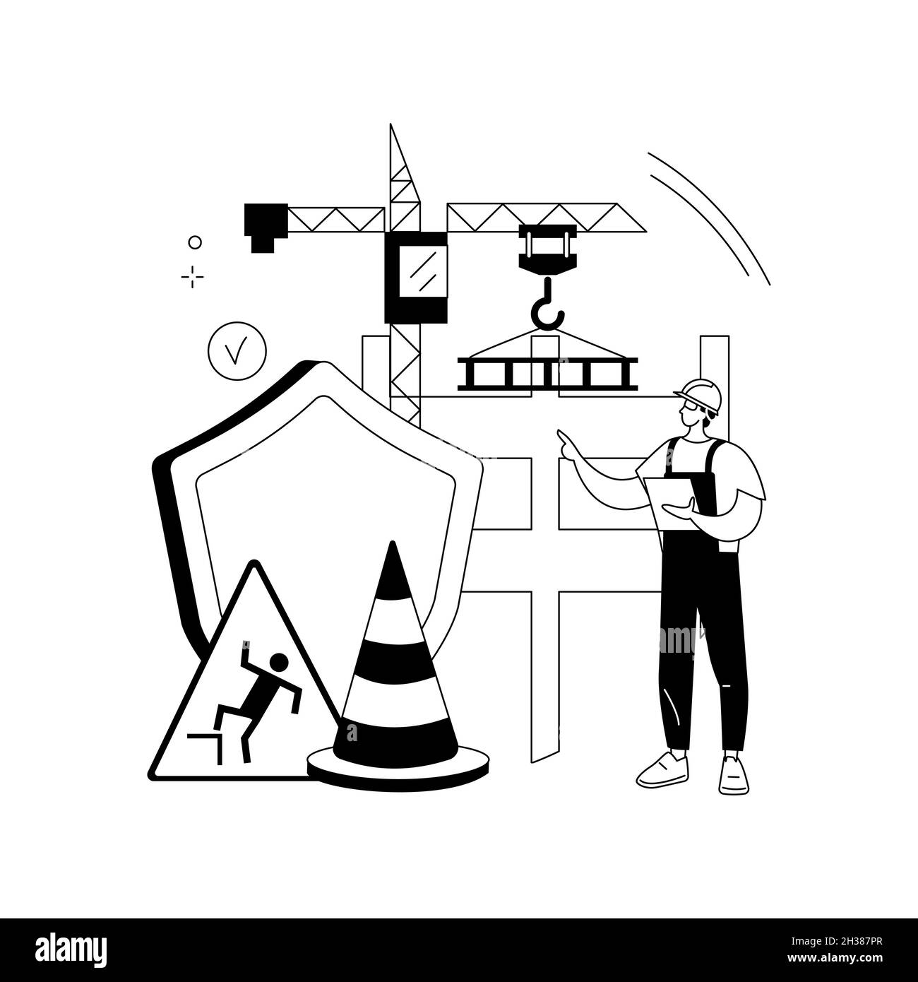 Construction site multi story building Black and White Stock Photos ...