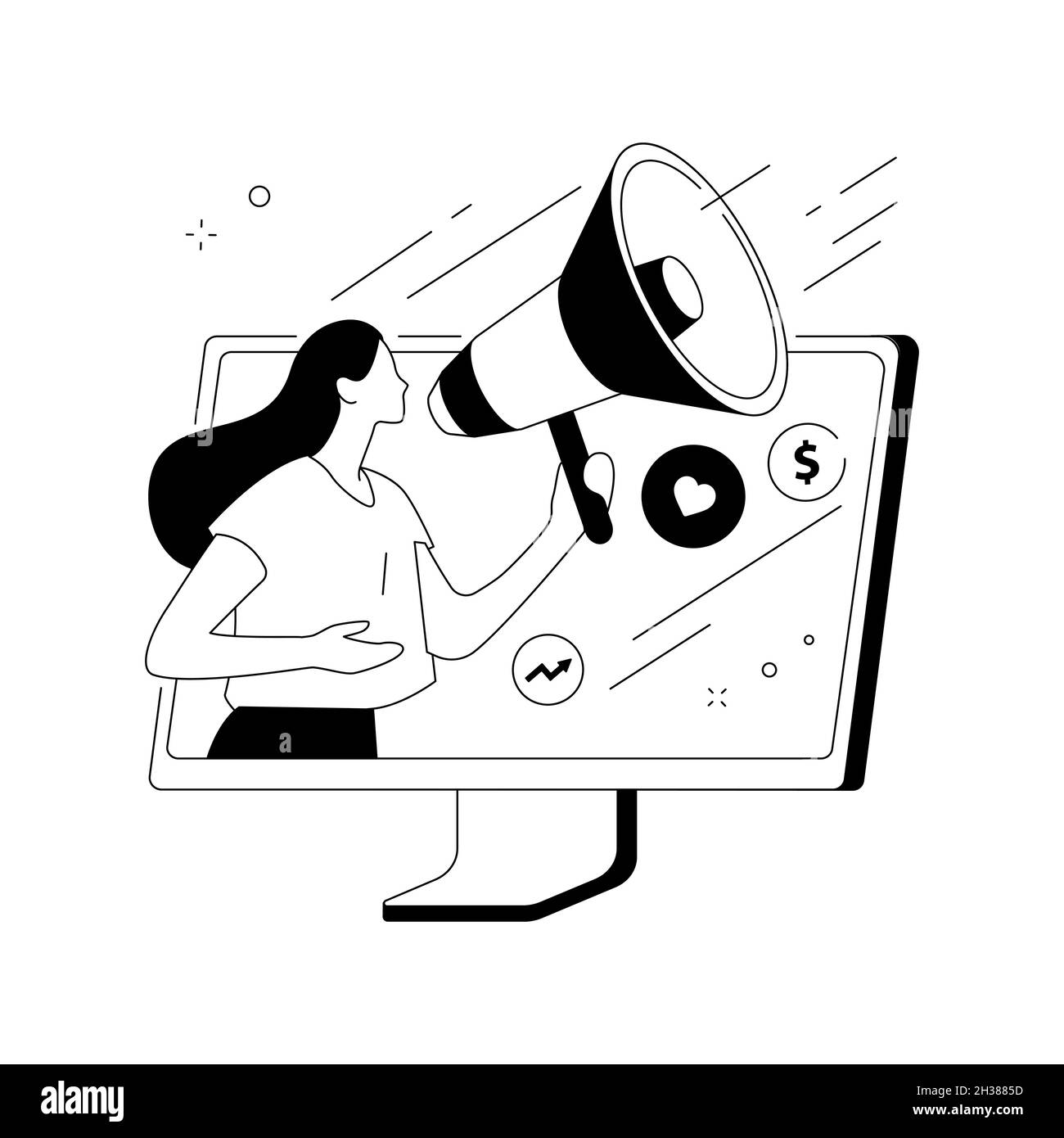 Promote your business abstract concept vector illustration Stock Vector ...