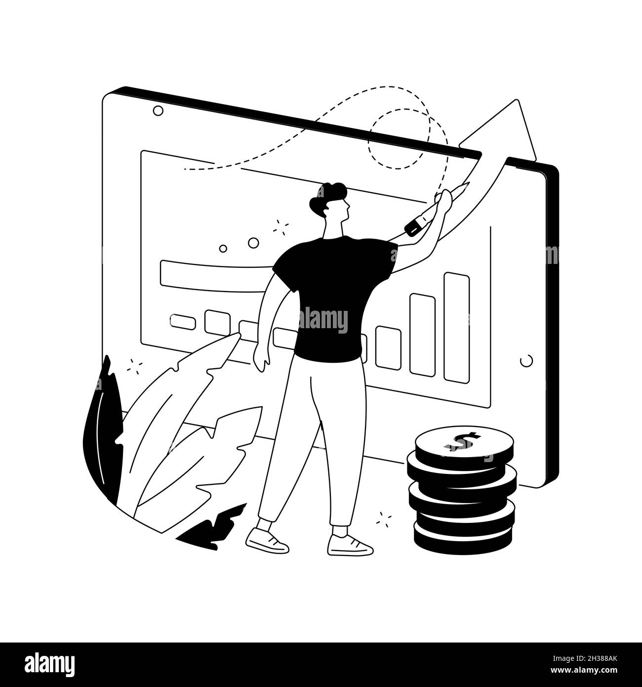 Business growth abstract concept vector illustration Stock Vector Image ...