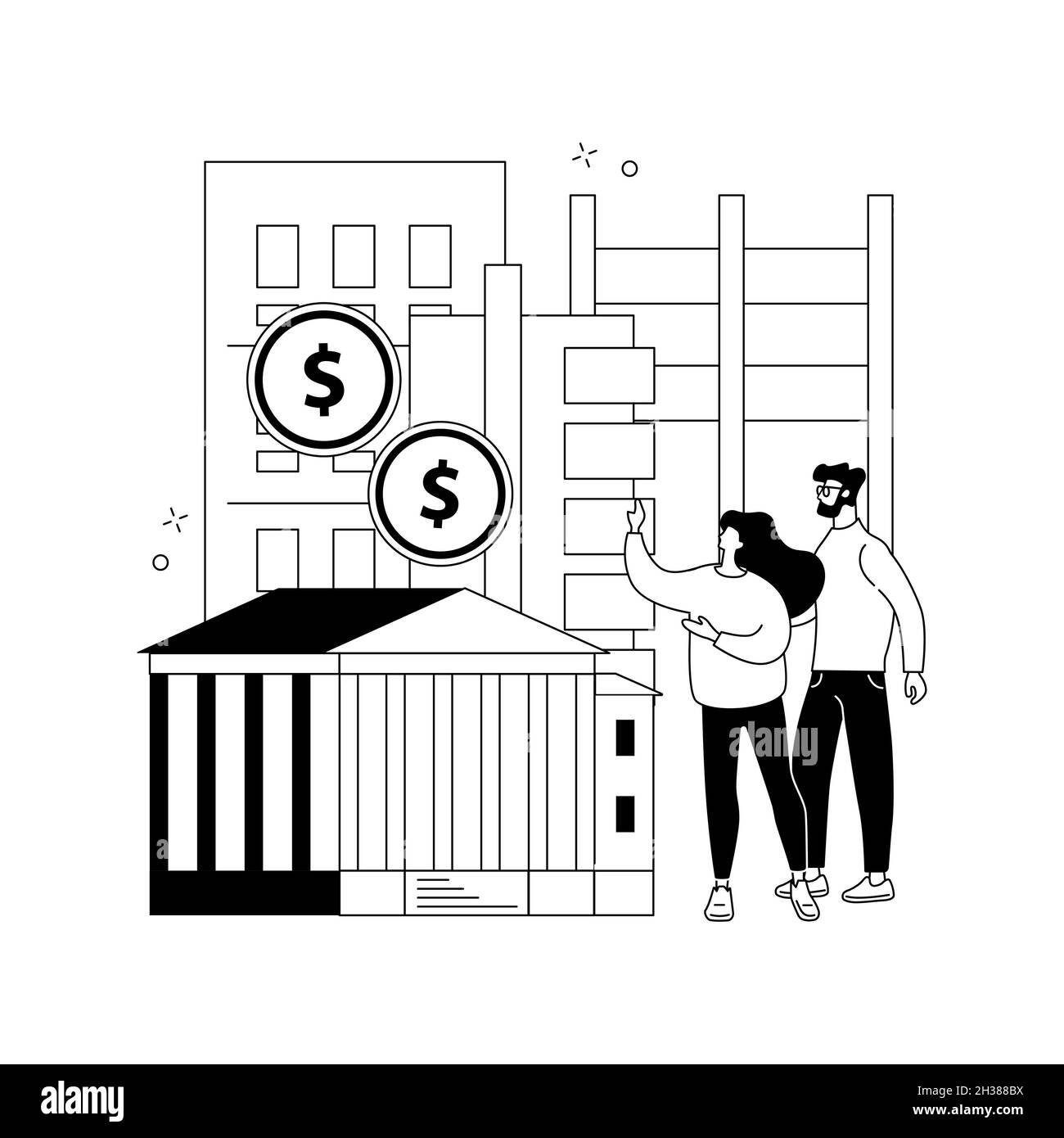 Building subsidy abstract concept vector illustration Stock Vector ...