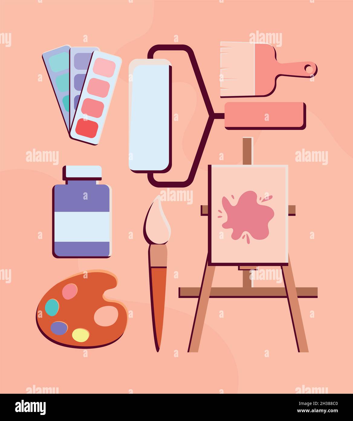 seven art items Stock Vector Image & Art - Alamy
