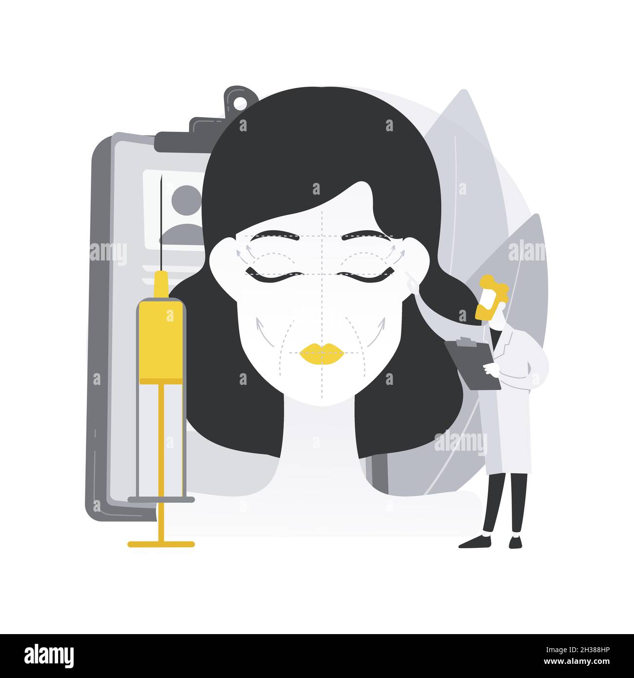 Face lifting abstract concept vector illustration Stock Vector Image ...