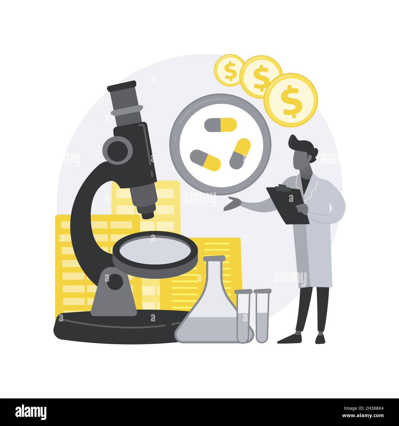 Pharmacological business abstract concept vector illustration Stock ...