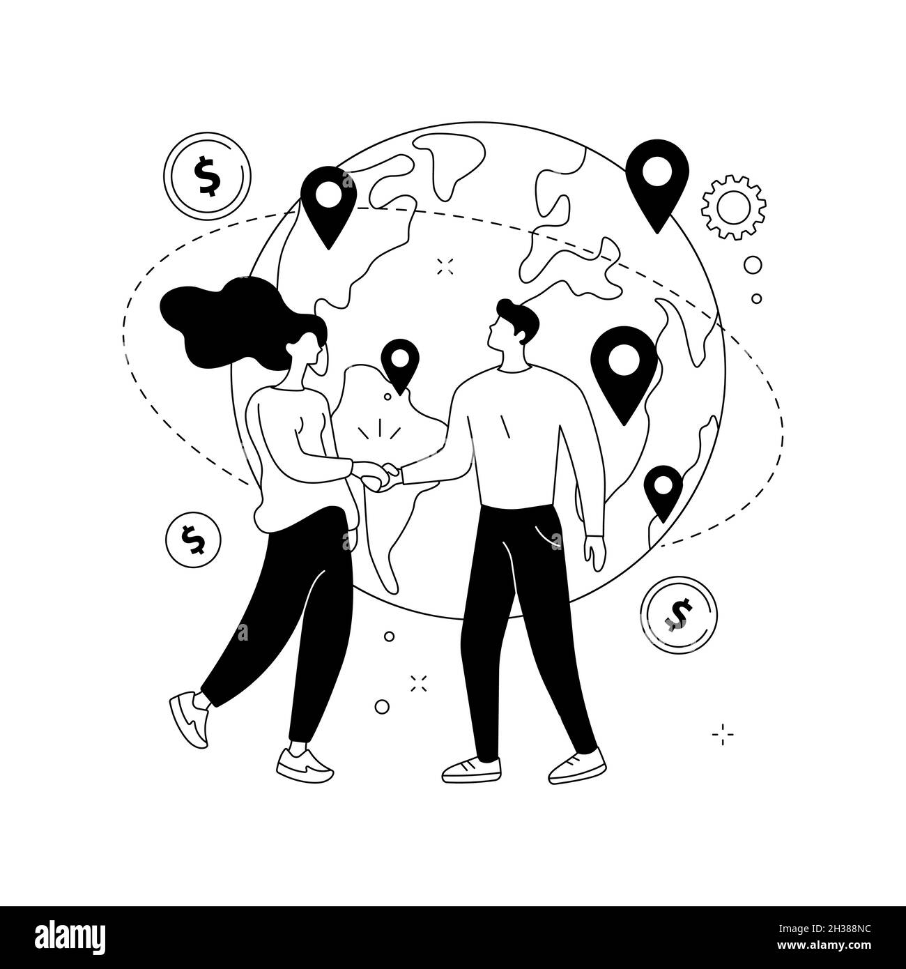 International business abstract concept vector illustration Stock ...