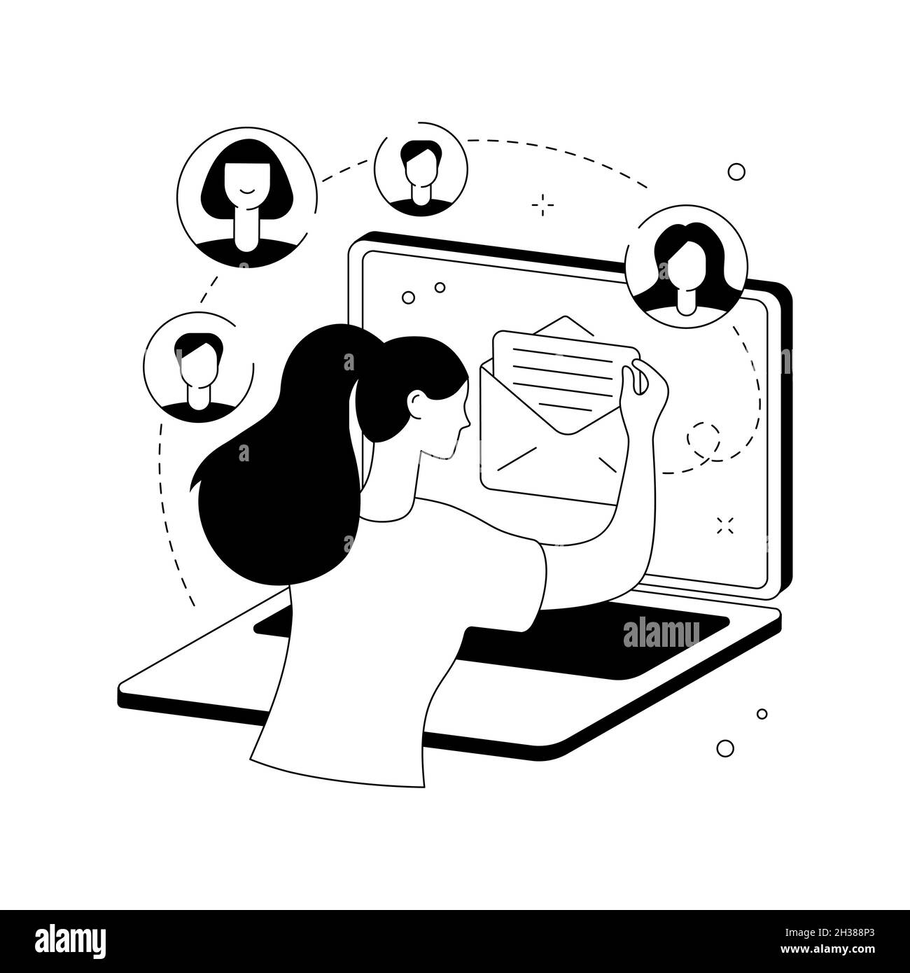 Automated email marketing line Cut Out Stock Images & Pictures - Alamy