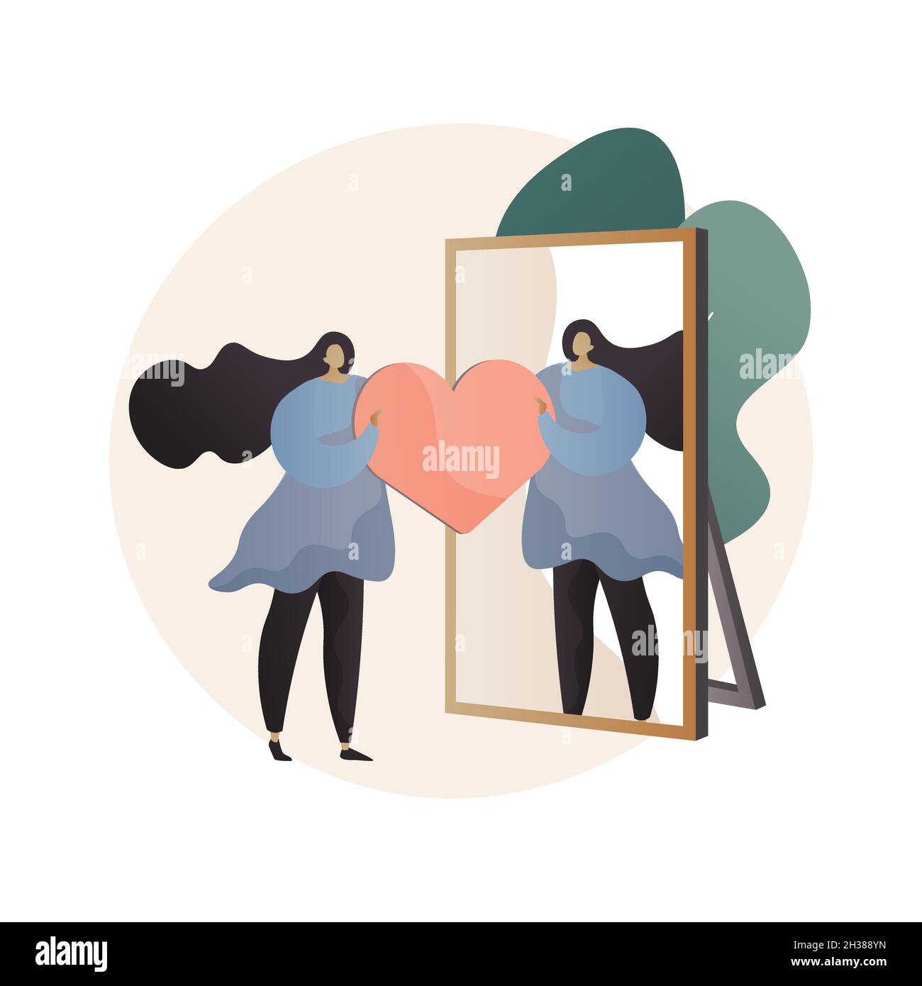 Self-image abstract concept vector illustration Stock Vector Image ...