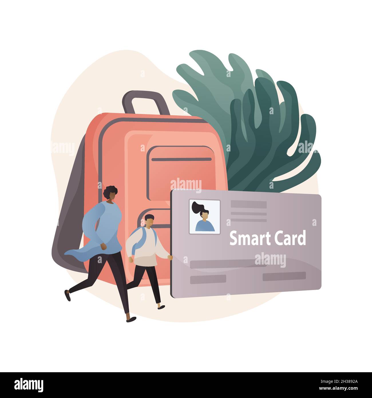 Smartcards for schools abstract concept vector illustration Stock ...