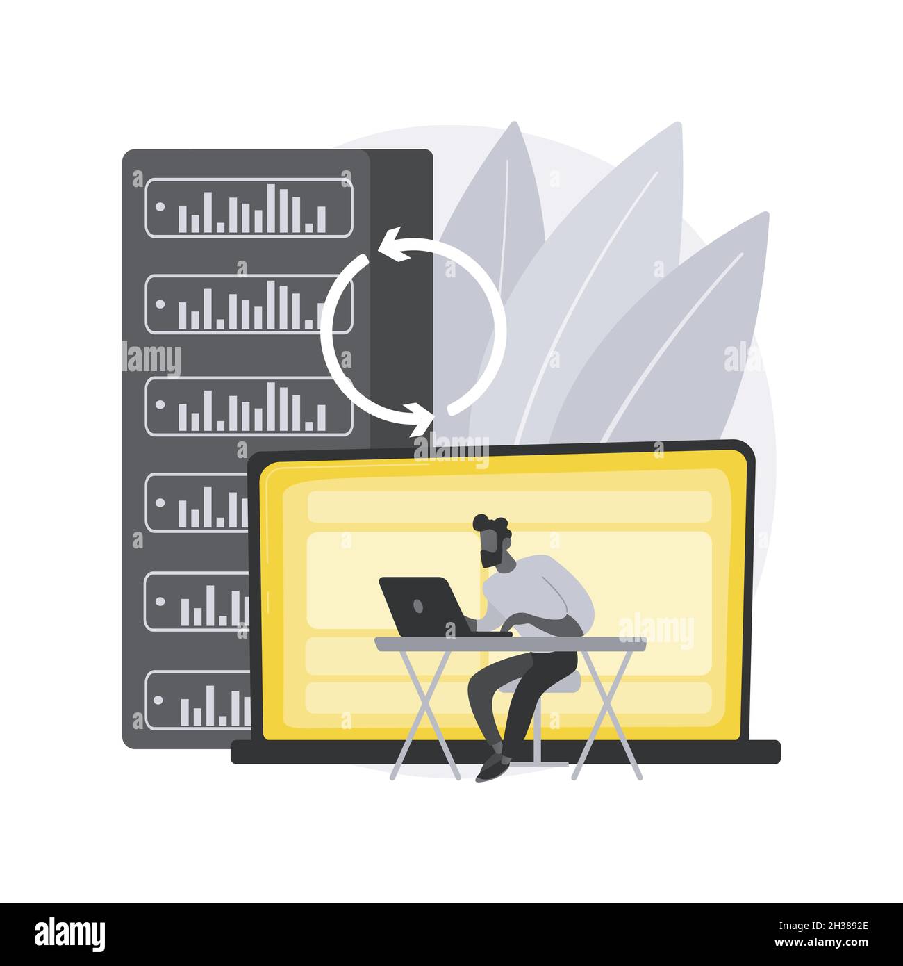 Backup Server Abstract Concept Vector Illustration Stock Vector Image