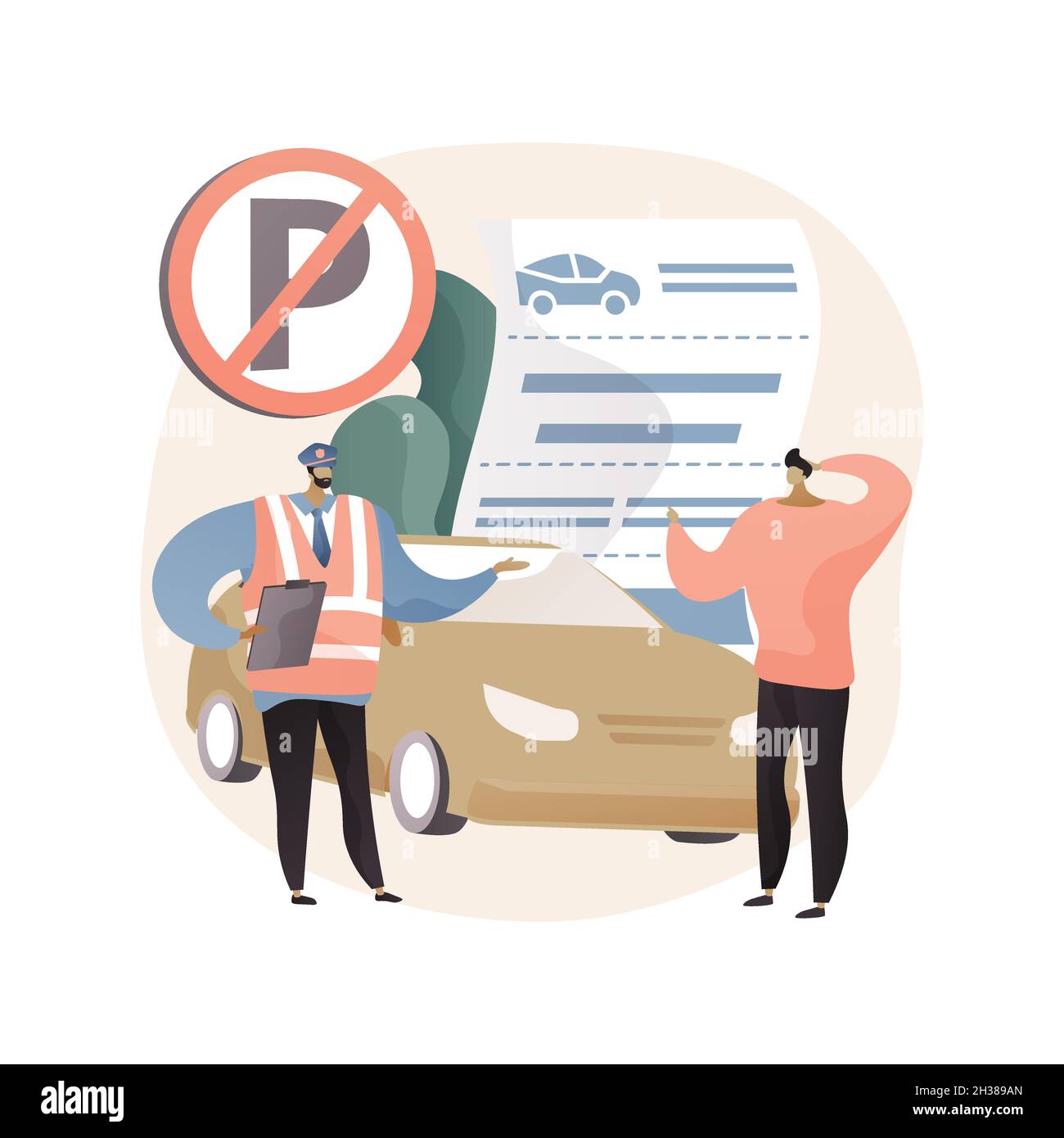 Parking fines abstract concept vector illustration Stock Vector Image ...