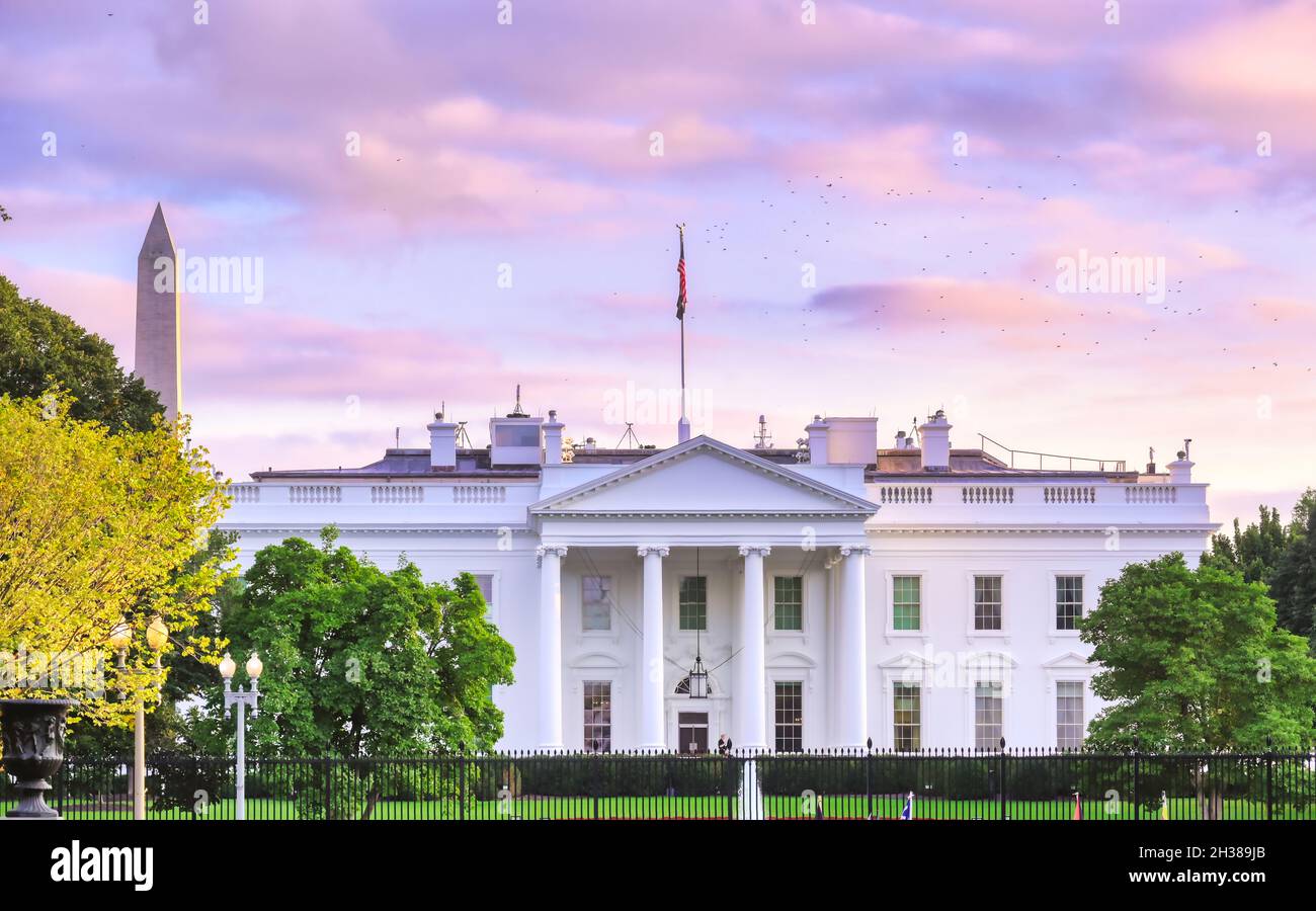 The White House located at 1600 Pennsylvania Avenue in Washington, D.C ...