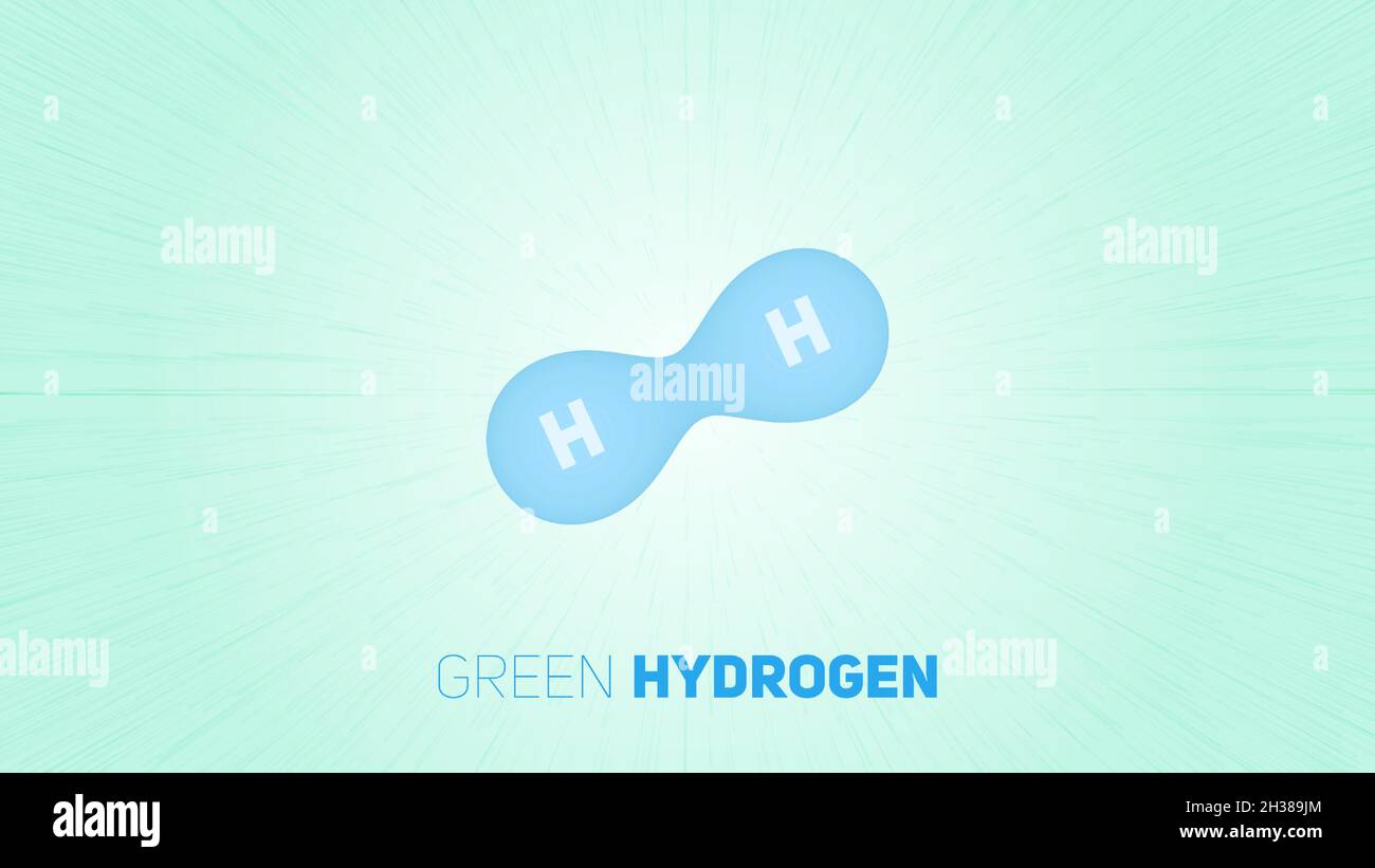 H2 hydrogen symbol over a blast of energy. Green hydrogen energy ...