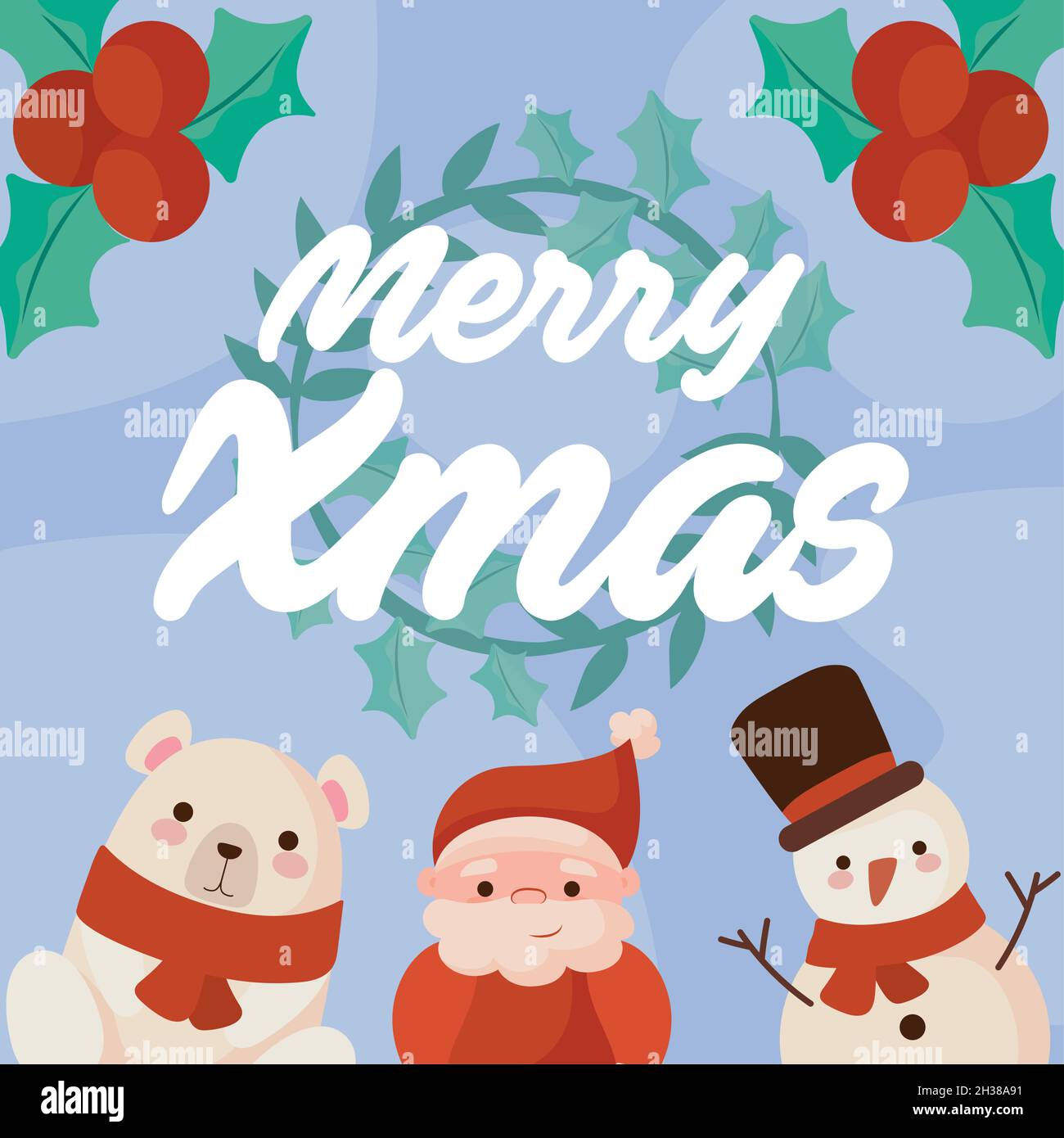 merry xmas illustration Stock Vector Image & Art - Alamy