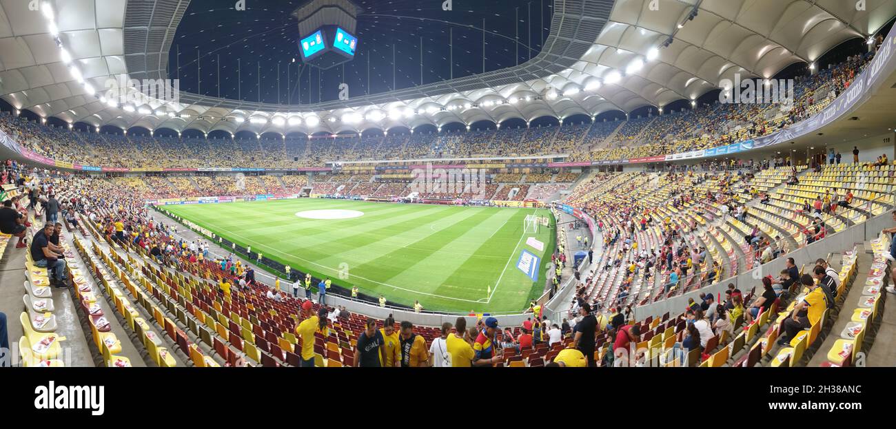 Football Stadium Crowd At Night