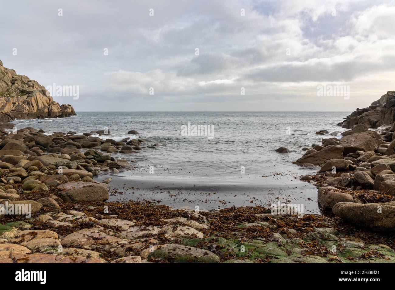 Penberth Cove in Cornwall, a quiet unspoilt traditional working fishing ...
