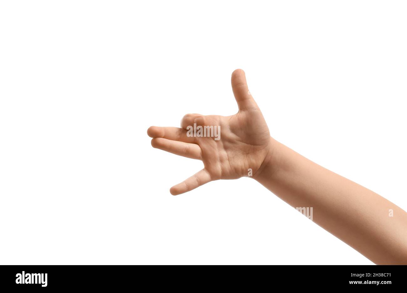Child performing a shadow play on white background Stock Photo - Alamy