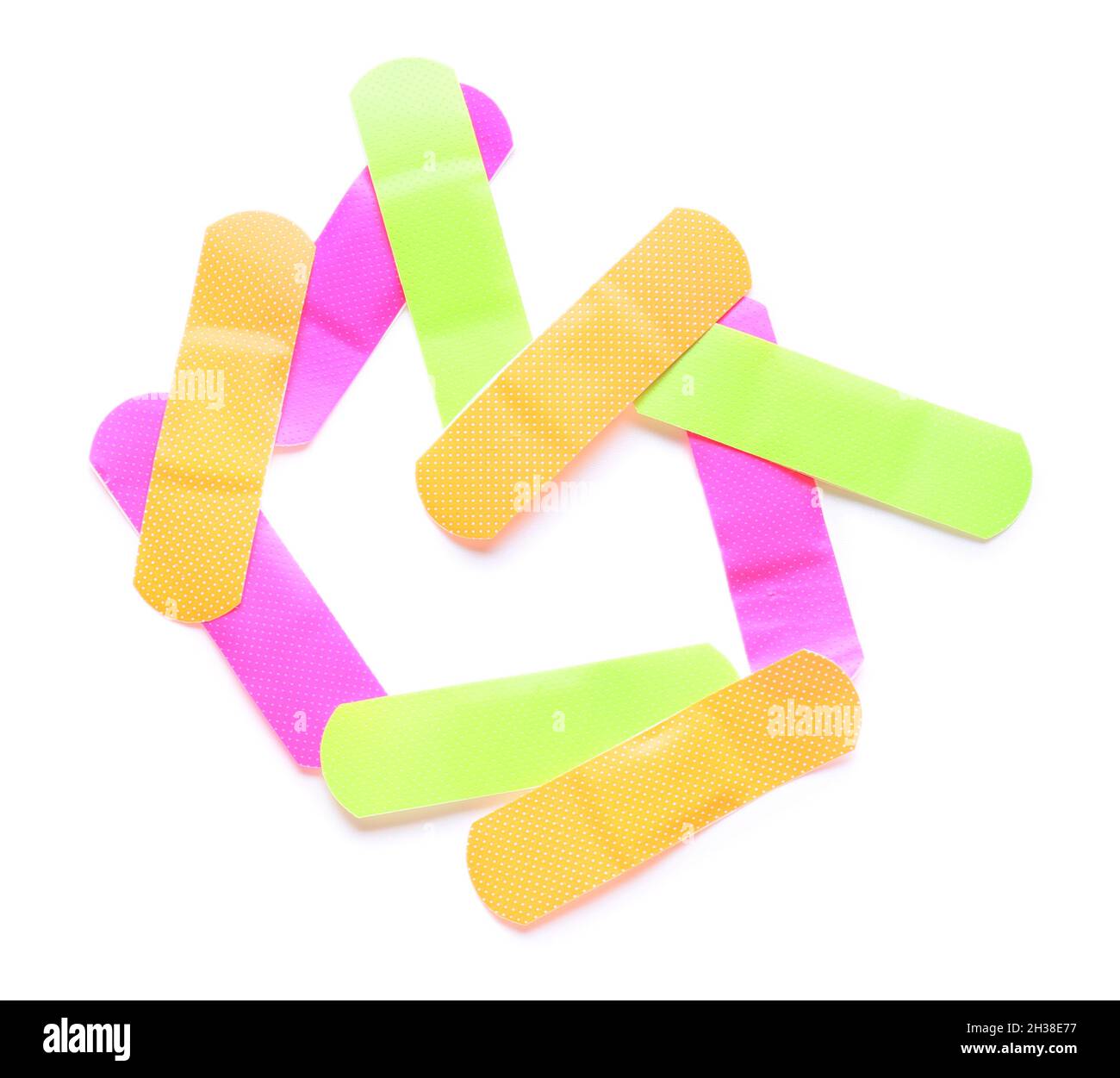 Set of different medical plasters on white background Stock Photo - Alamy