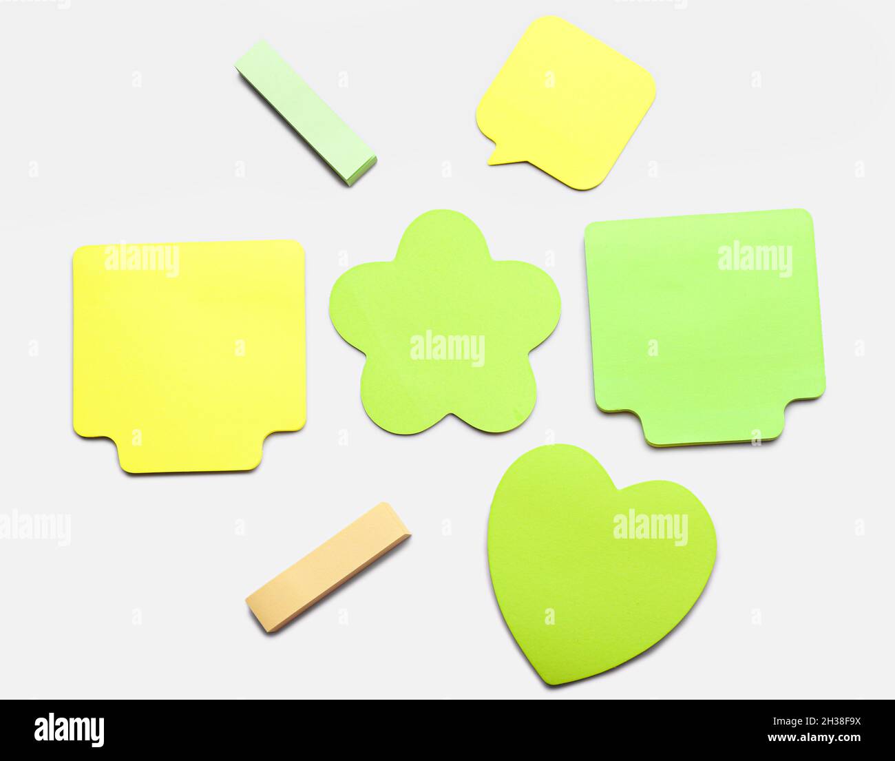 Different sticky notes on white background Stock Photo - Alamy