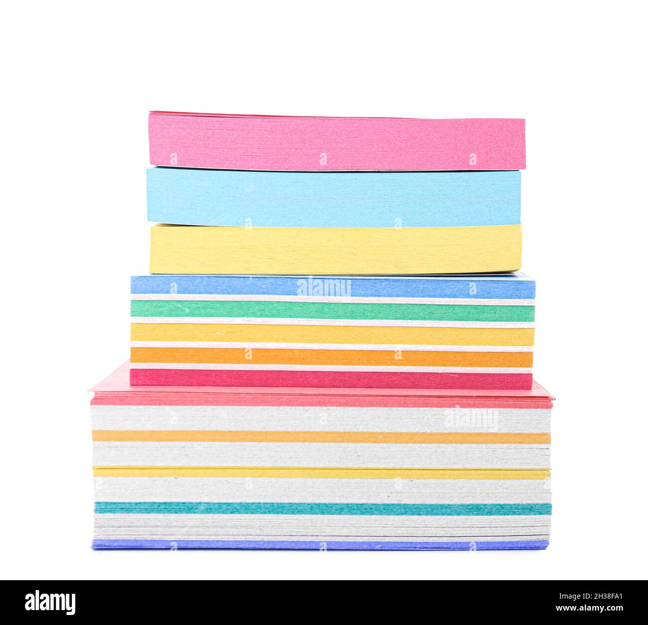 Stack of colorful sticky notes on white background Stock Photo - Alamy