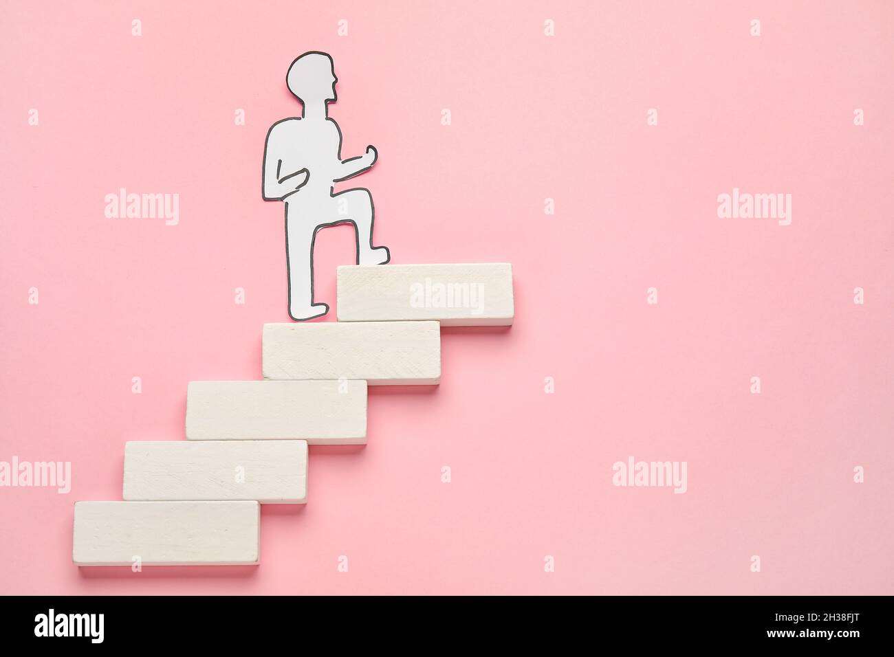 Figure going up stairs hi-res stock photography and images - Alamy