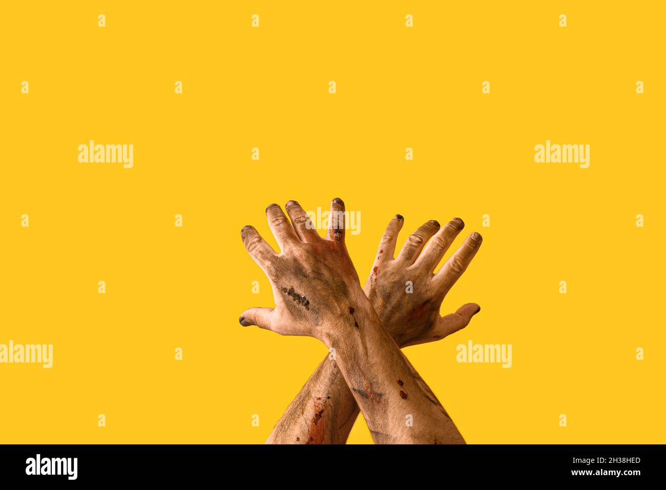 Zombie hands rising terrible in hi-res stock photography and images - Alamy