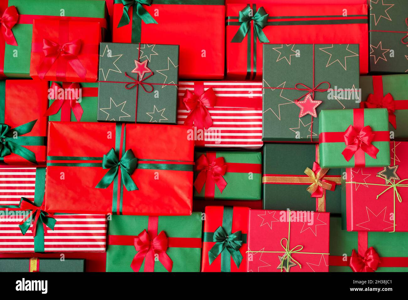 Many gift boxes as background Stock Photo - Alamy
