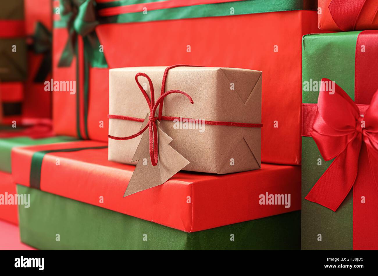 Many different present boxes hi-res stock photography and images - Alamy