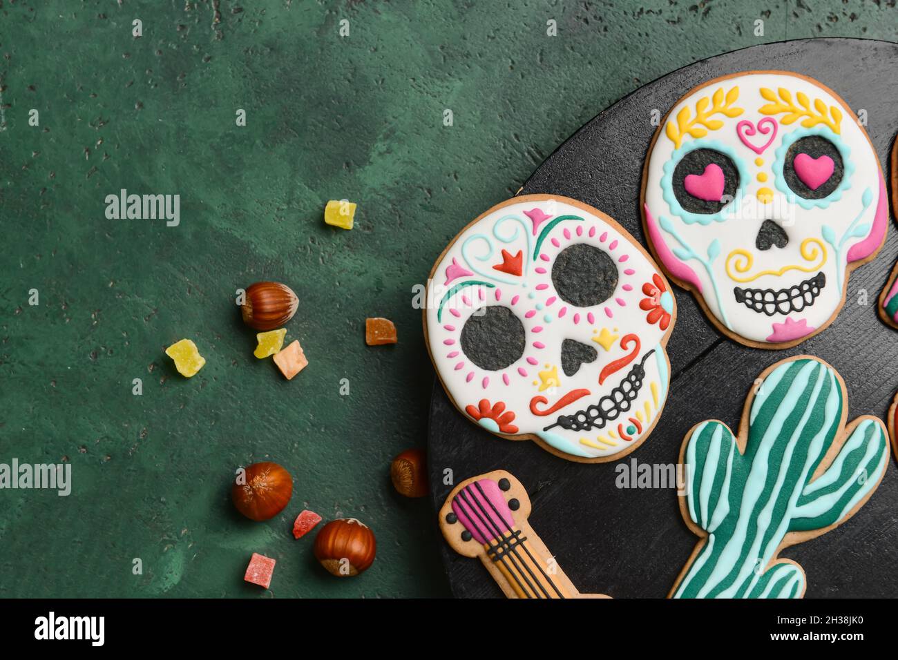 Board with cookies for Mexico's Day of the Dead (El Dia de Muertos ...