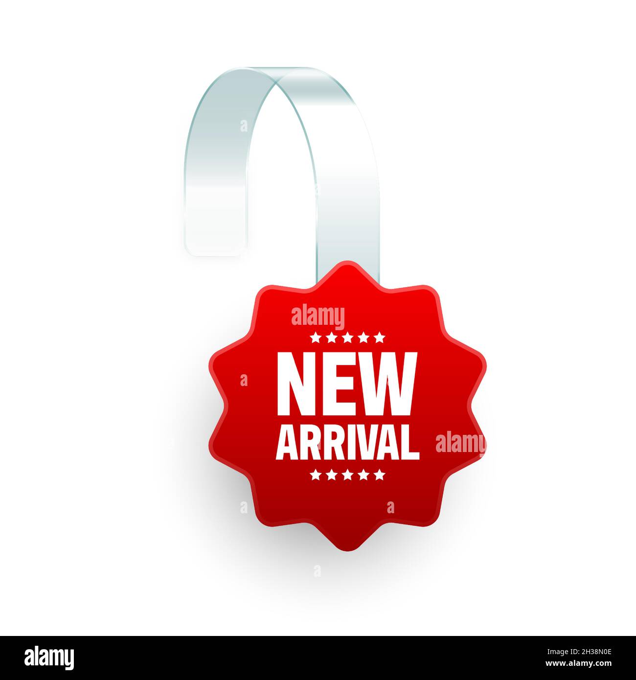 Supermarket promotional wobbler isolated on white background. Realistic ...