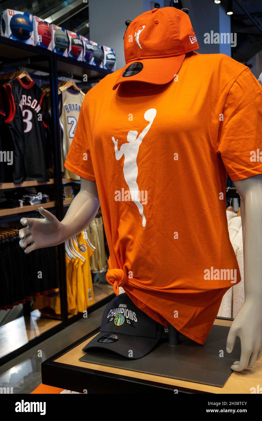 The flagship NBA store on fifth Avenue carries a full range of WNBA ...
