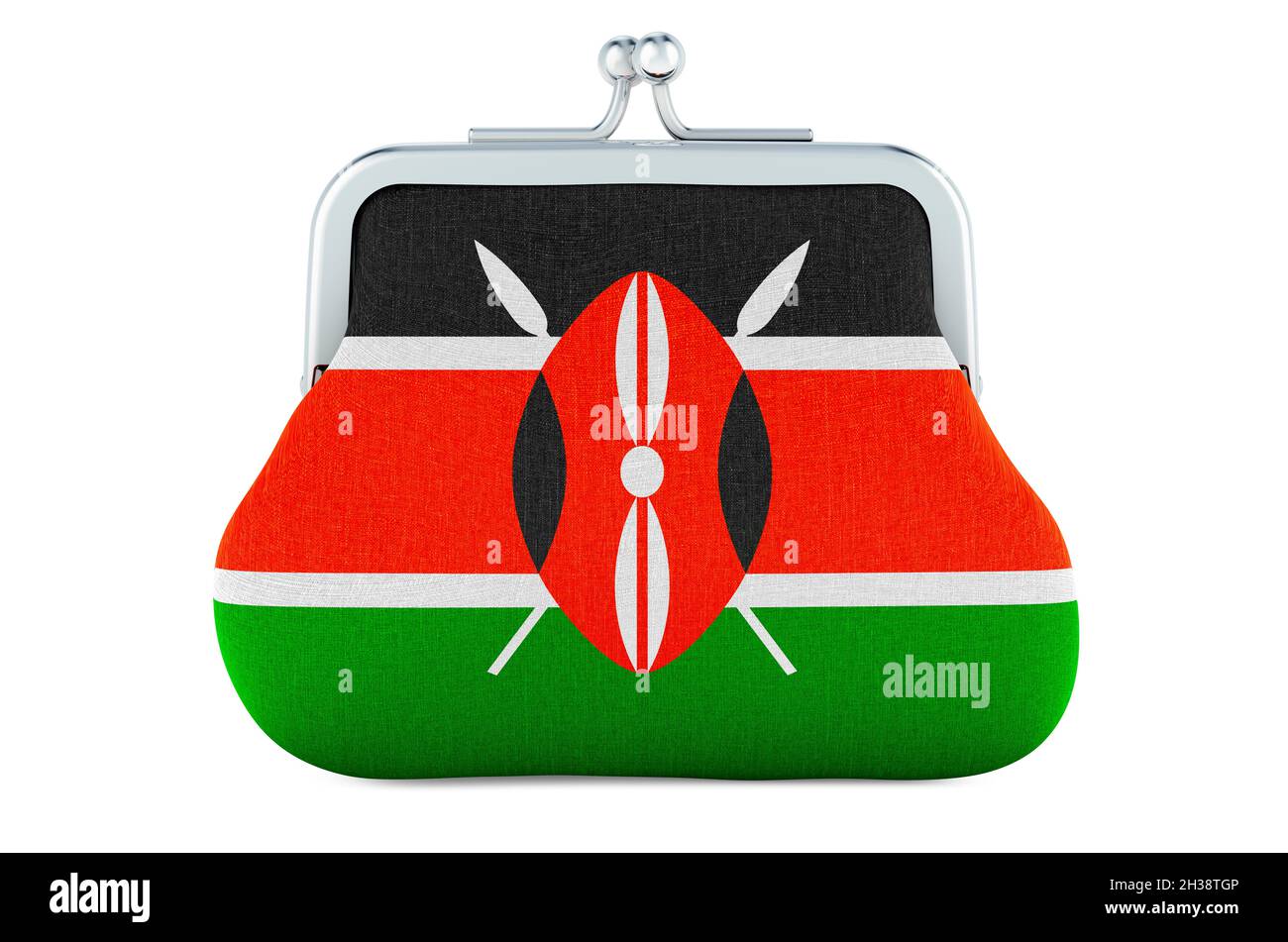 Coin purse with Kenyan flag. Budget, investment or financial, banking ...