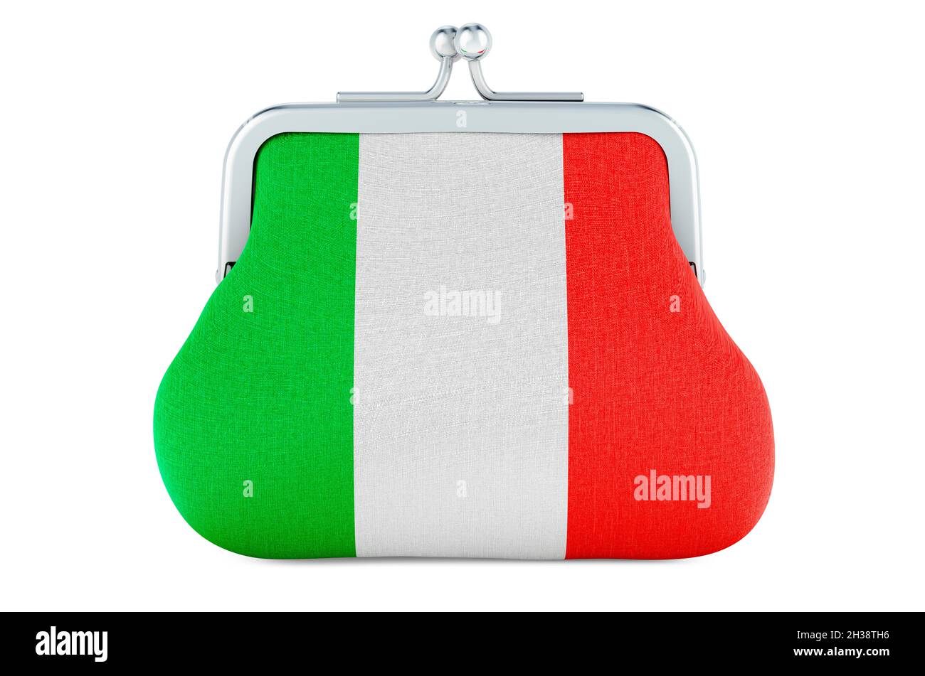 Coin purse with Italian flag. Budget, investment or financial, banking ...