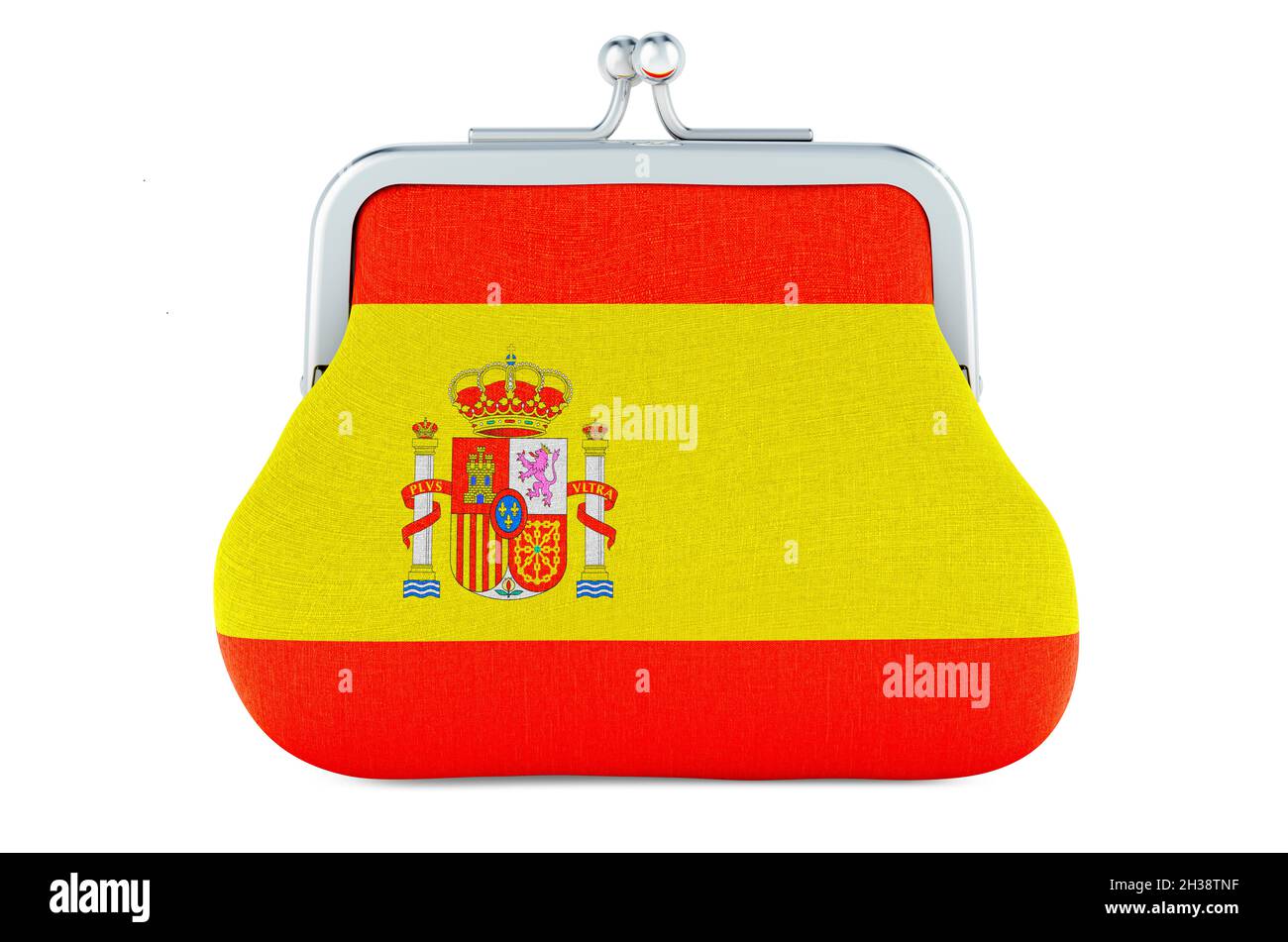 Coin purse with Spanish flag. Budget, investment or financial, banking ...