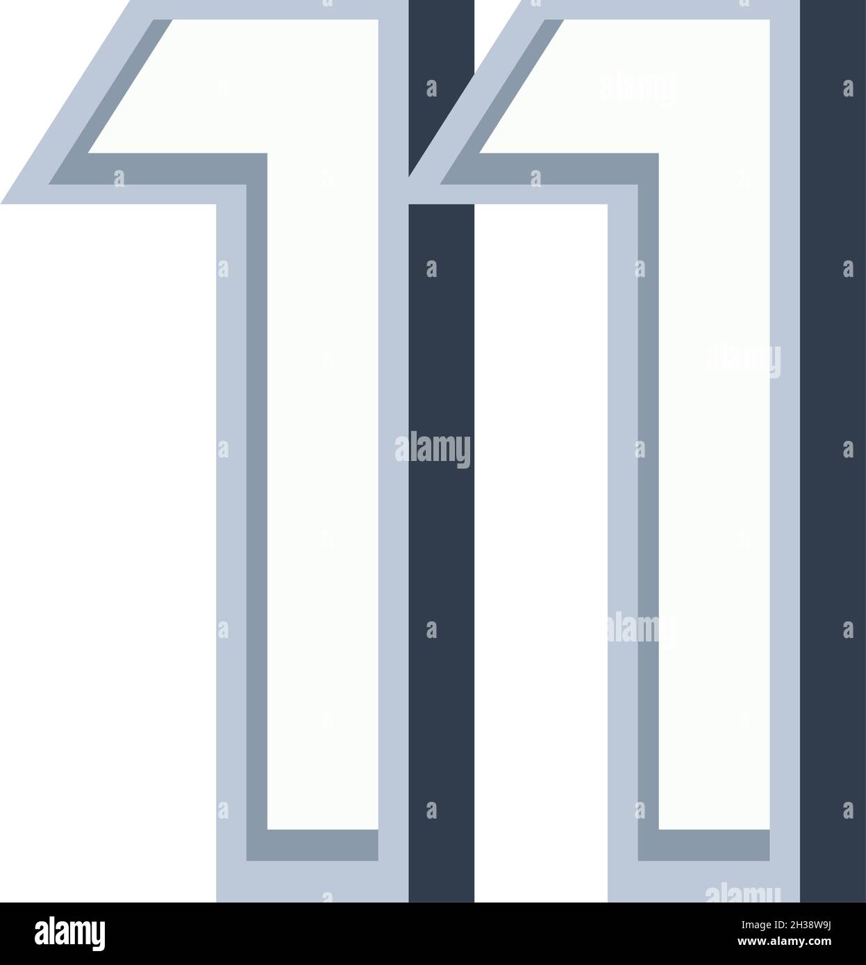 number eleven gray over white Stock Vector Image & Art - Alamy