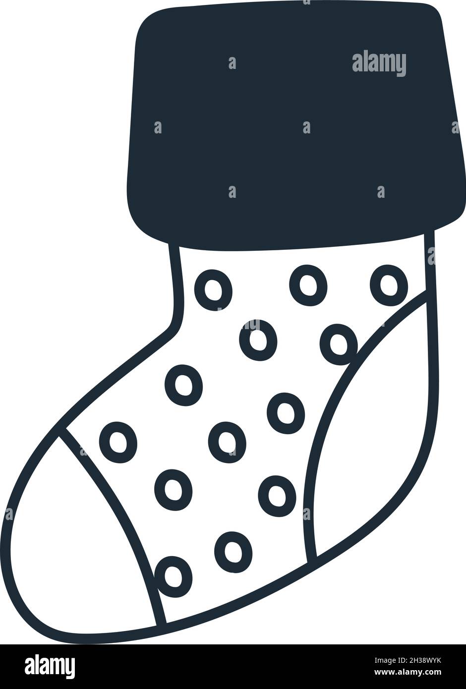 pretty sock silhouette Stock Vector Image & Art - Alamy
