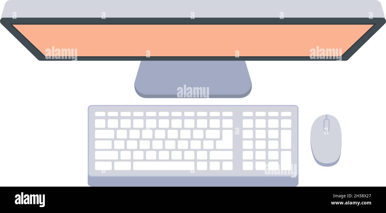 desk computer illustration Stock Vector Image & Art - Alamy