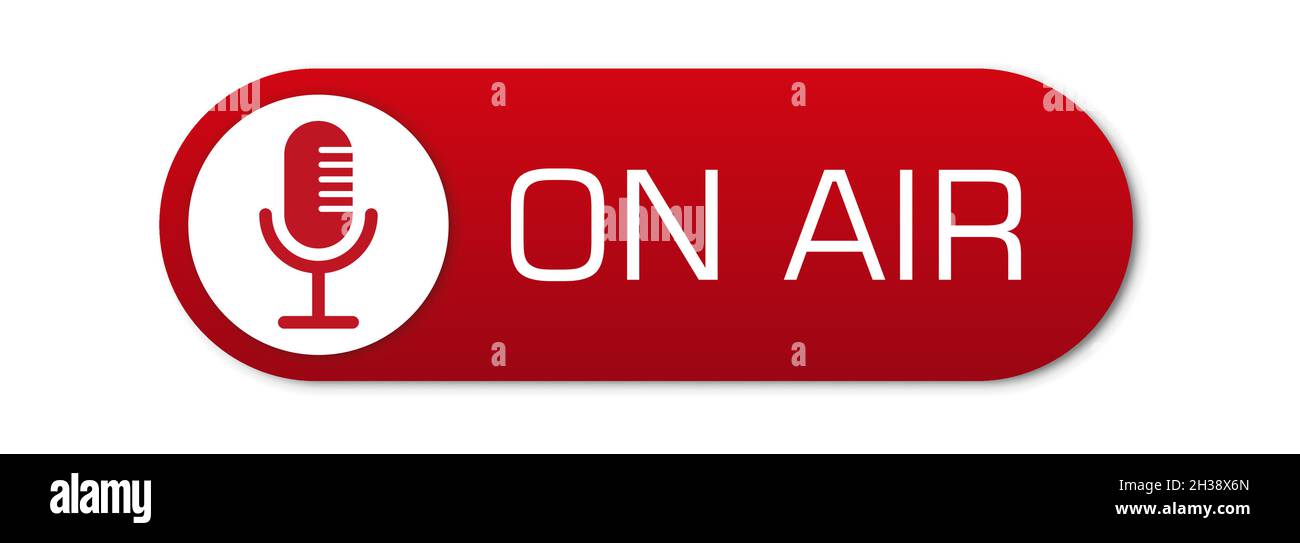 On Air sign, emblem, logo. Live stream symbol. Vector illustration ...