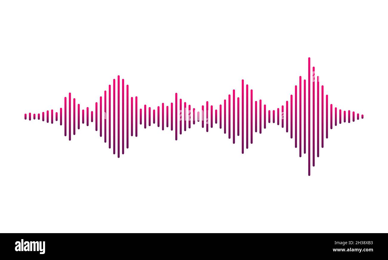 Sound wave audio vector radio player music track graphic voice ...
