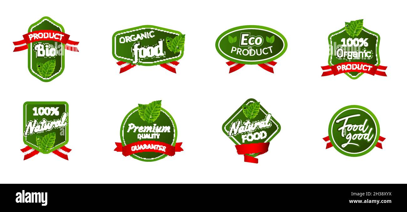 Organic bio label logo icon. Fresh food nature eco product organic ...