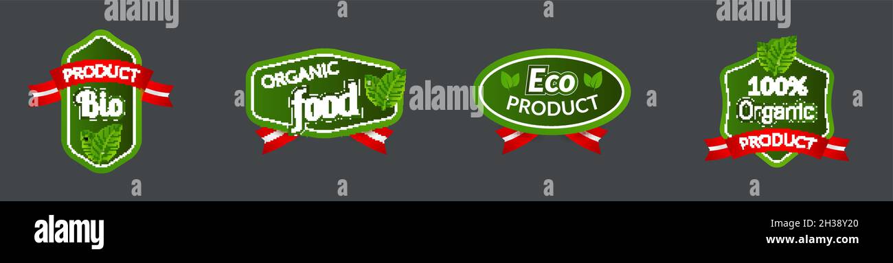 Organic bio label logo icon. Fresh food nature eco product organic ...