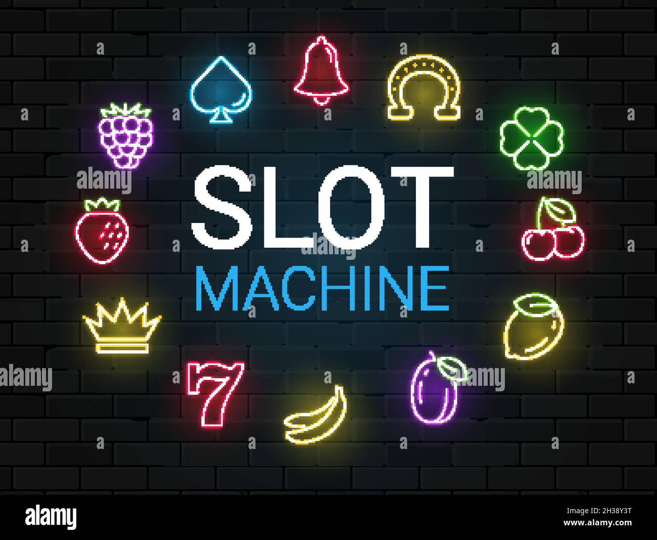 Horseshoe neon sign Stock Vector Images - Alamy