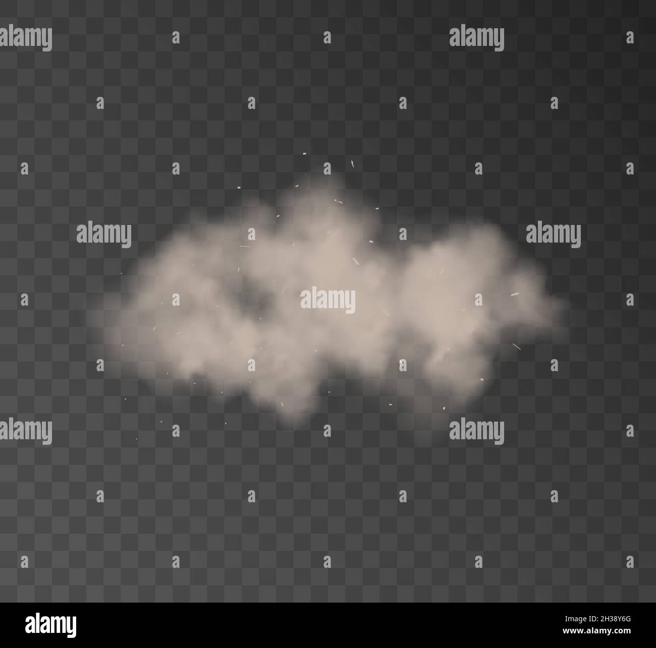 Dust sand cloud dirt air vector smog transparent element. Dusty smoke ...