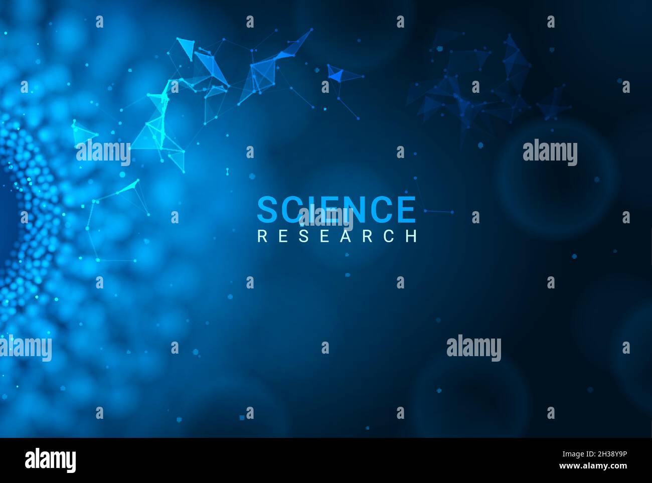 Clinic medical research background. Abstract clinic biology blue ...