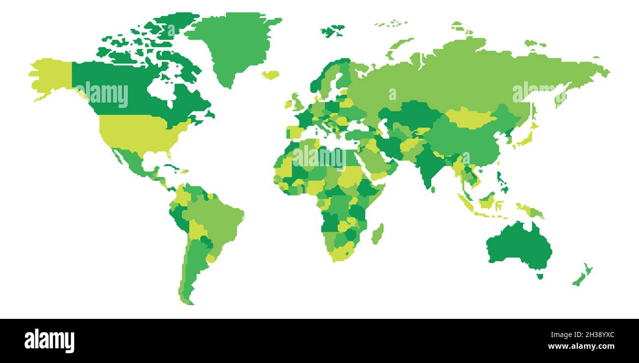 Simplified smooth border World map Stock Vector Image & Art - Alamy